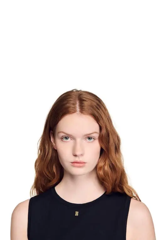 Sandro Sleeveless Knit Cropped Sweater - Black