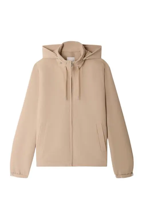 Sandro Hooded Zip-up Jacket - Sand