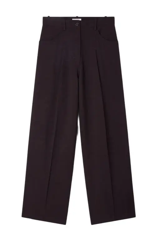 Sandro High-waisted Wide-leg Trousers