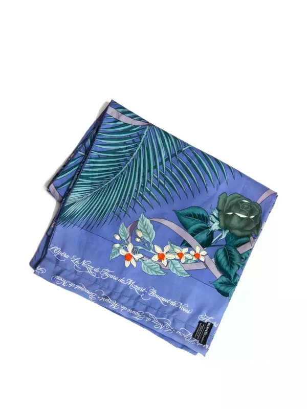 Hermès 2000s Fleurs De L’opera Floral Silk Scarf