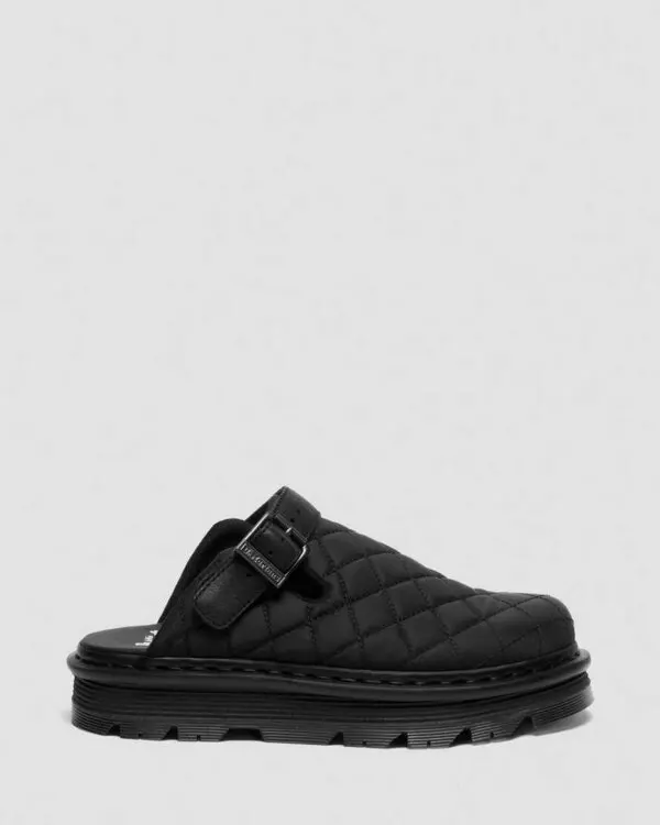 Dr. Martens Zebzag Quilted Canvas Platform Mules