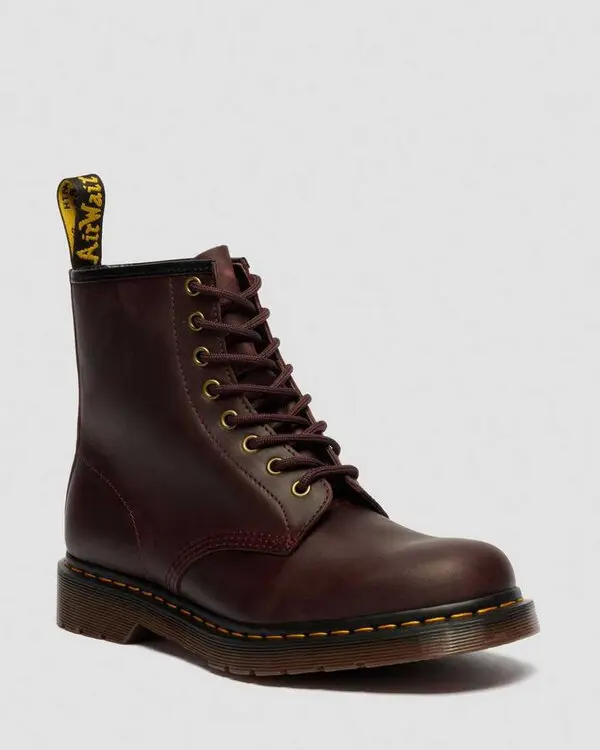 Dr. Martens 1460 Crazy Horse Leather Boots - Red