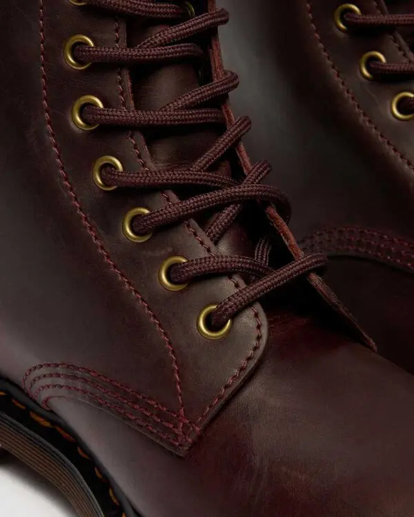 Dr. Martens 1460 Crazy Horse Leather Boots - Red