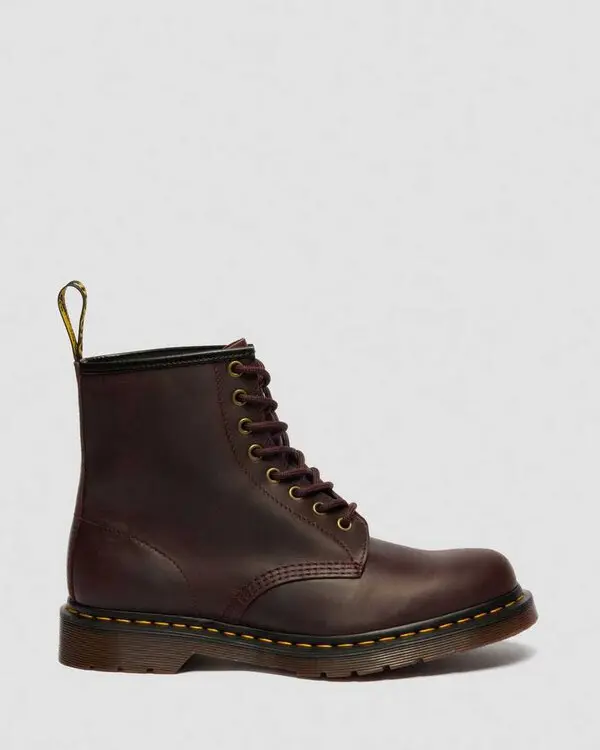 Dr. Martens 1460 Crazy Horse Leather Boots - Red