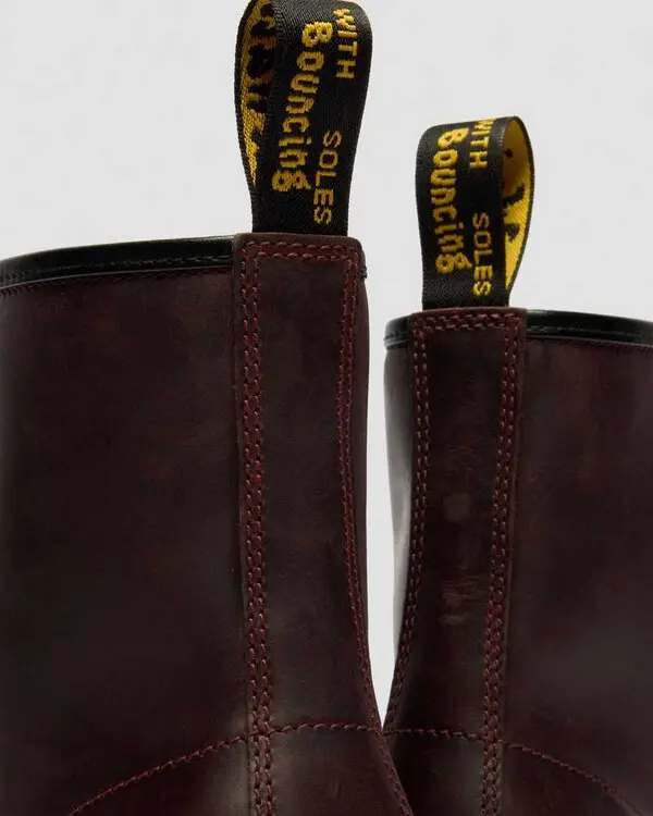 Dr. Martens 1460 Crazy Horse Leather Boots - Red