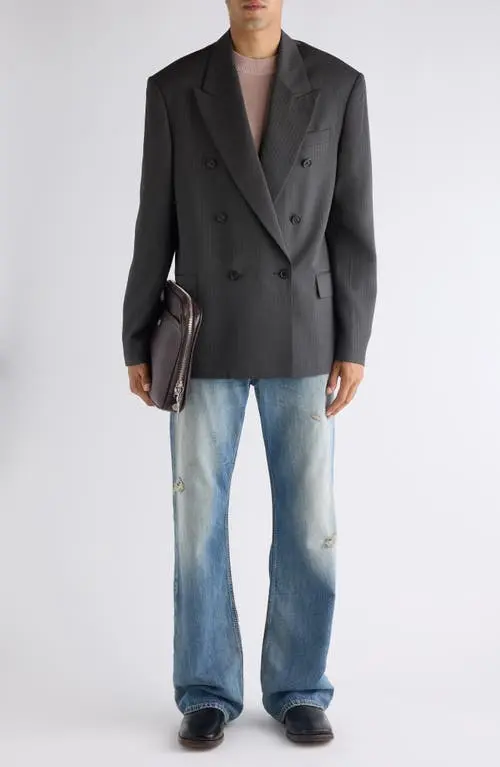 Acne Studios Jarvel Double Breasted Herringbone Blazer