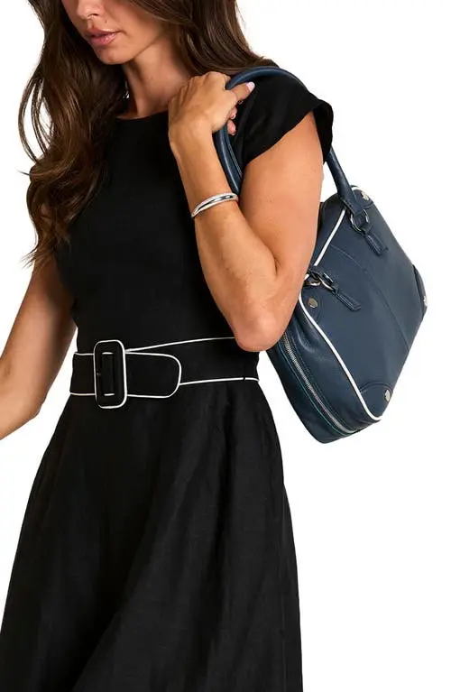 HAMMITT Medium Meredith Shoulder Bag - Nautical Navy/silver