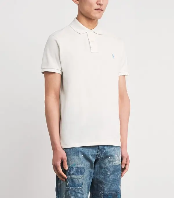 Polo Ralph Lauren Cotton Mesh Slim Polo Shirt - Ivory