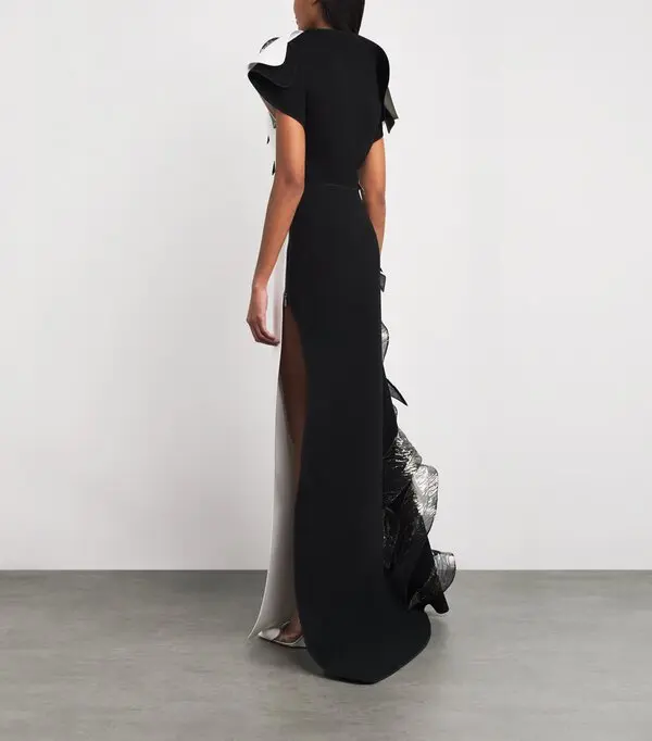 Maticevski Metallic Embellished Collider Gown