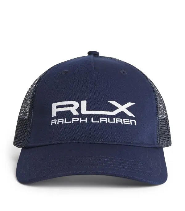 Rlx Ralph Lauren Logo Trucker Cap - Navy