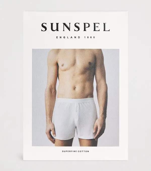 Sunspel Superfine Cotton Boxer Shorts - White