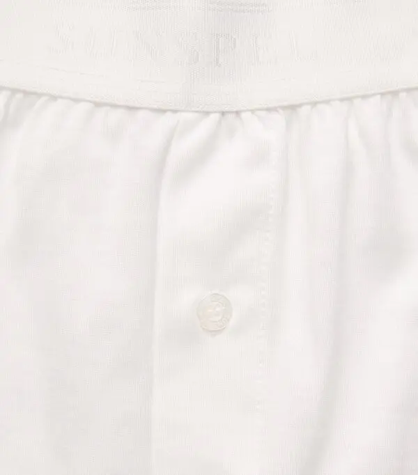 Sunspel Superfine Cotton Boxer Shorts - White