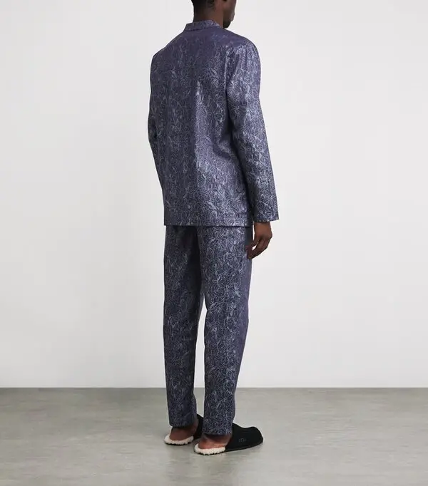 Hanro Cotton Selection Pyjama Set - Navy
