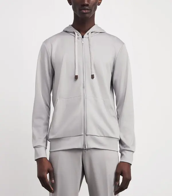 Marco Pescarolo Virgin Wool-blend Zip-up Hoodie