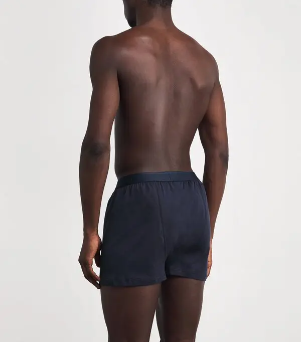 Sunspel Superfine Cotton Boxer Shorts - Navy