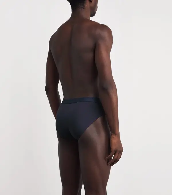 Sunspel Tencel-blend Stretch Briefs - Navy
