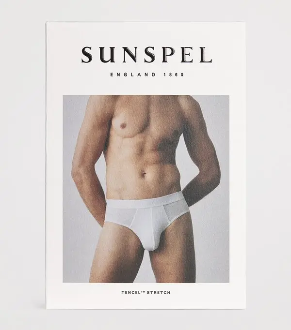 Sunspel Tencel-blend Stretch Briefs - Navy