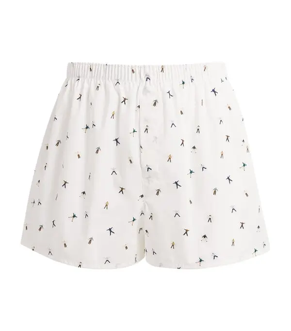 Sunspel Cotton Printed Board Shorts