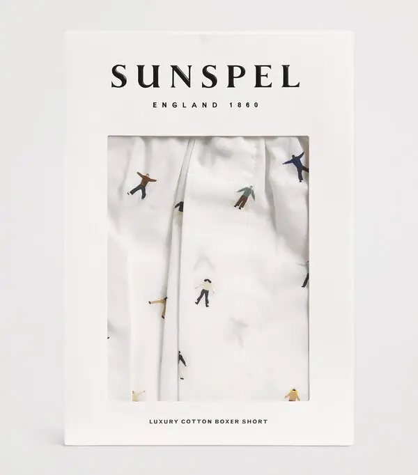 Sunspel Cotton Printed Board Shorts