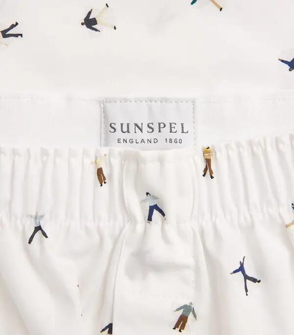 Sunspel Cotton Printed Board Shorts