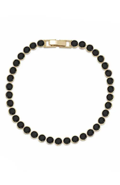 Ettika Cubic Zirconia Tennis Bracelet - Black