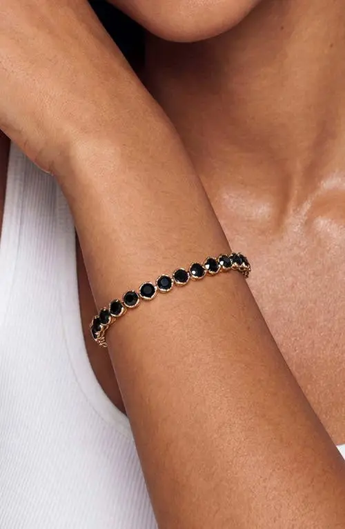 Ettika Cubic Zirconia Tennis Bracelet - Black