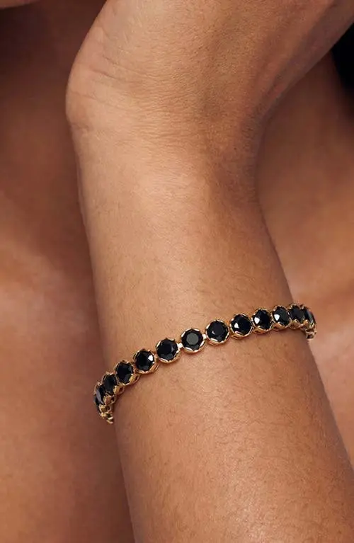 Ettika Cubic Zirconia Tennis Bracelet - Black
