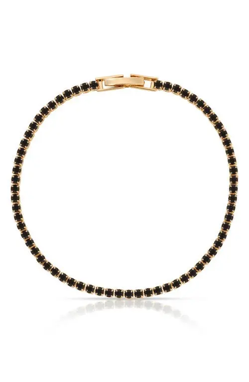 Ettika Minimalist Cubic Zirconia Tennis Bracelet - Black