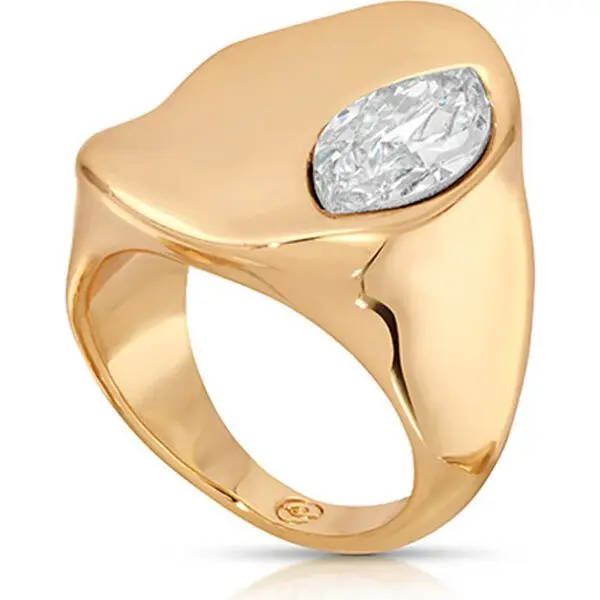 Ettika Liquid Crystal Statement Ring - Gold