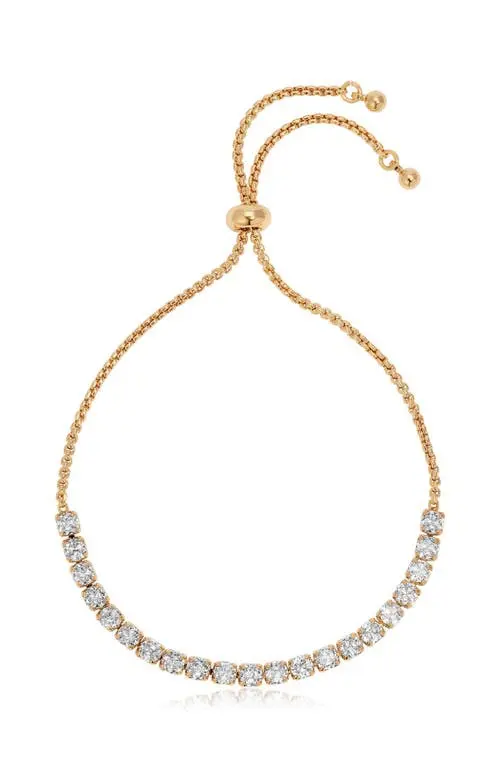 Ettika Adjustable Cubic Zirconia Tennis Bracelet - Gold
