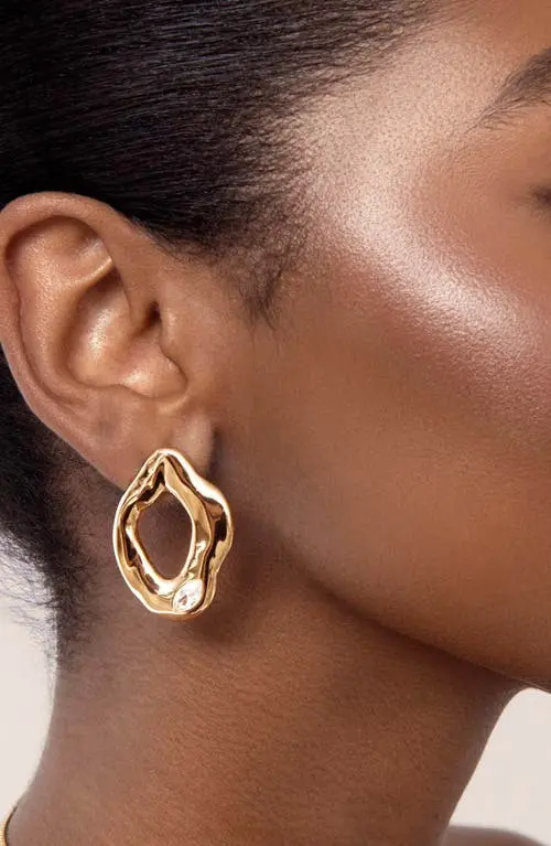 Ettika Liquid Metal Drop Earrings