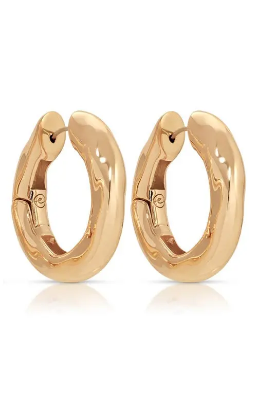 Ettika Molten Hoop Earrings
