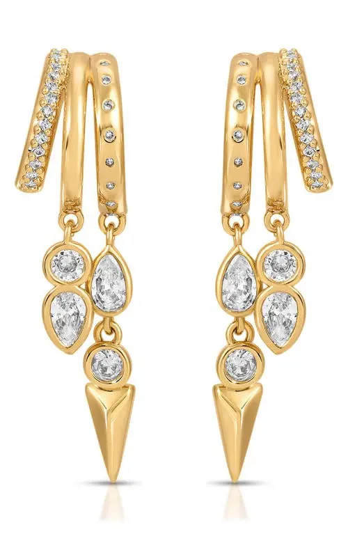 Ettika Icon Behavior Cubic Zirconia Drop Earrings