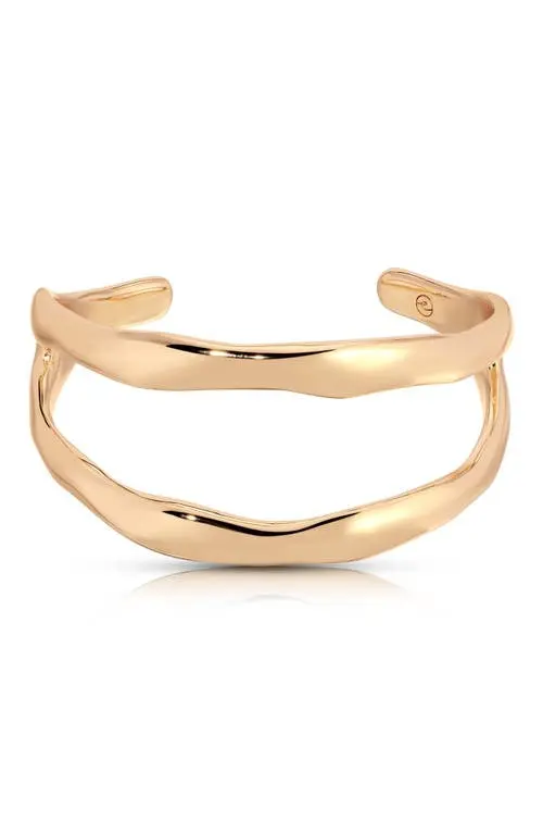 Ettika Double Open Cuff Bracelet - Gold