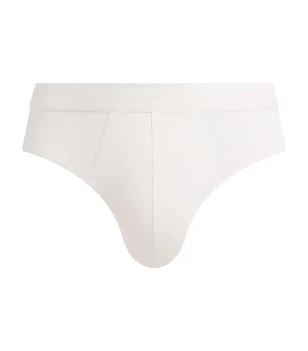 Sunspel Tencel-blend Stretch Briefs - White
