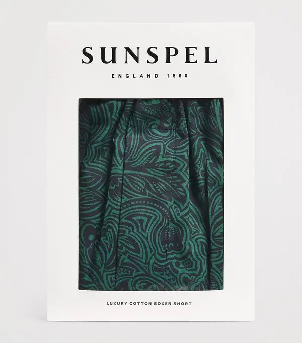 Sunspel Cotton Printed Boxer Shorts