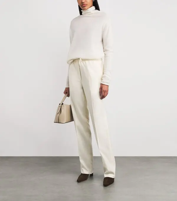 Brioni Cashmere Wide-leg Track Pants