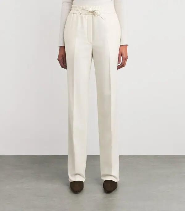 Brioni Cashmere Wide-leg Track Pants