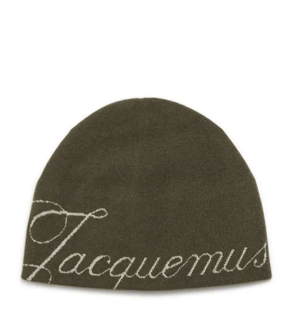 Jacquemus Wool-cashmere Logo Beanie - Green
