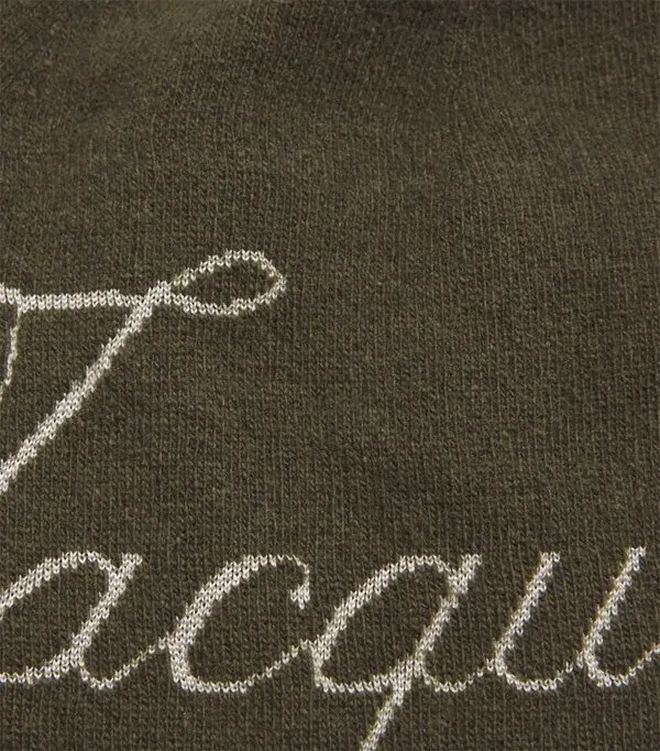 Jacquemus Wool-cashmere Jacquard Logo Beanie - Green