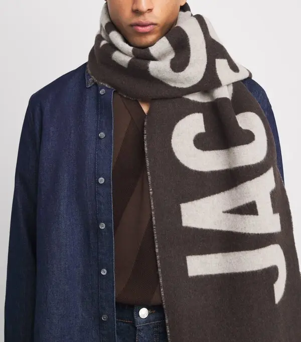 Jacquemus Virgin Wool Logo Scarf