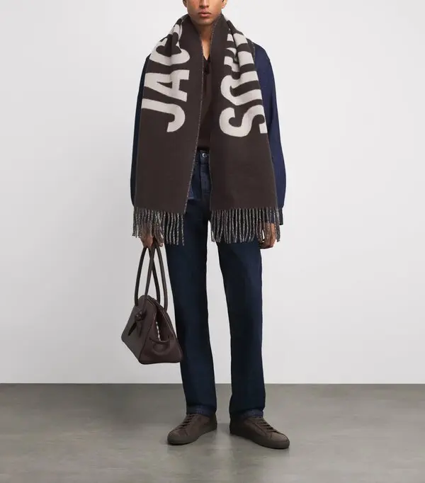 Jacquemus Virgin Wool Logo Scarf