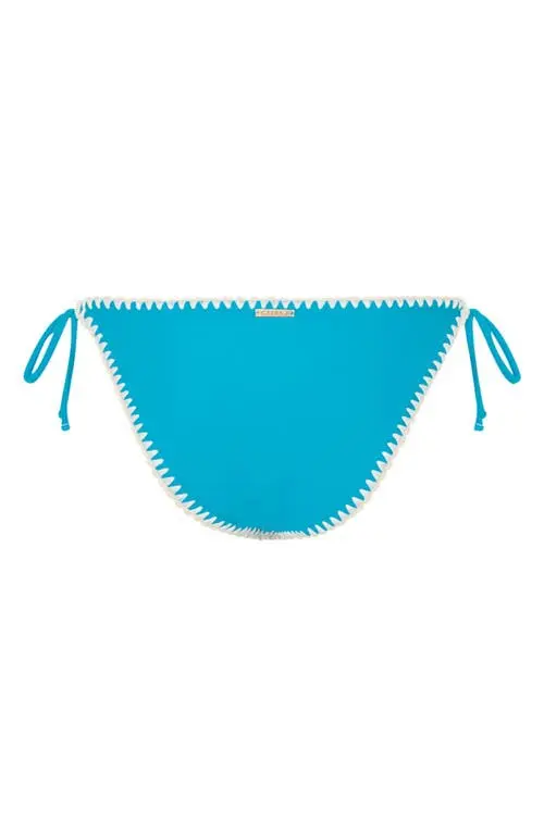MILLY Whipstitch Detail String Bikini Bottom