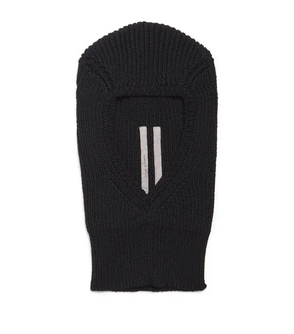 Rick Owens Virgin Wool Skull Balaclava - Black