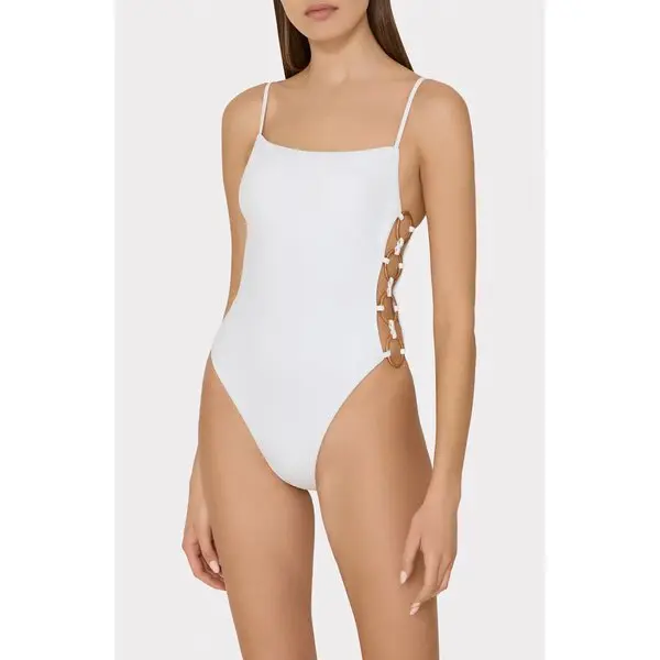 MILLY Ringside One-piece Swimsuit - White