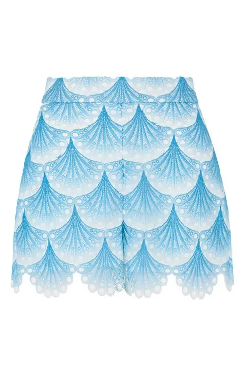 MILLY Bubble Wave Lace Shorts