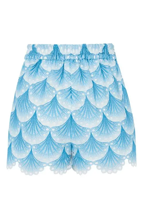 MILLY Bubble Wave Lace Shorts