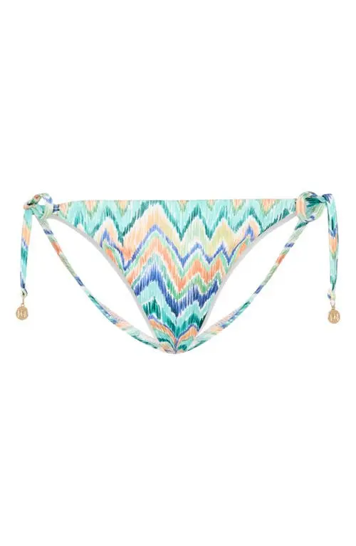 MILLY Tropical Chevron String Bikini Bottoms
