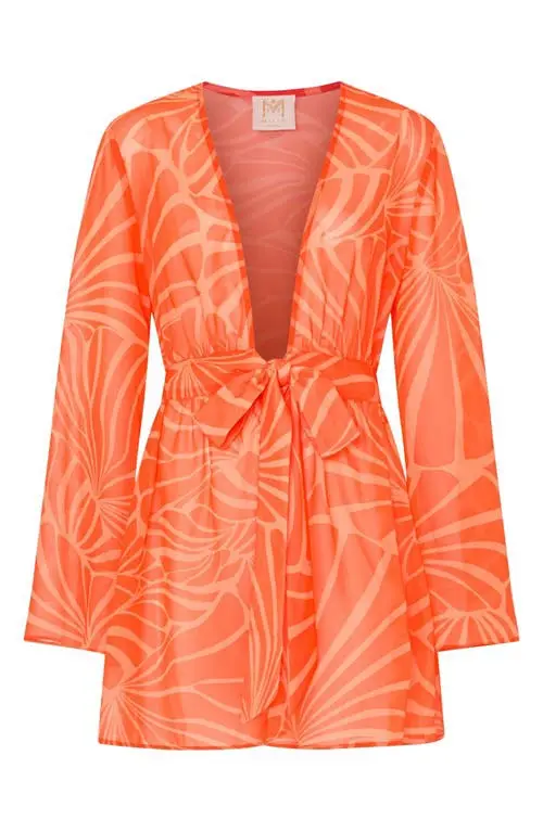 MILLY Jessie Abstract Kai Print Chiffon Cover-up