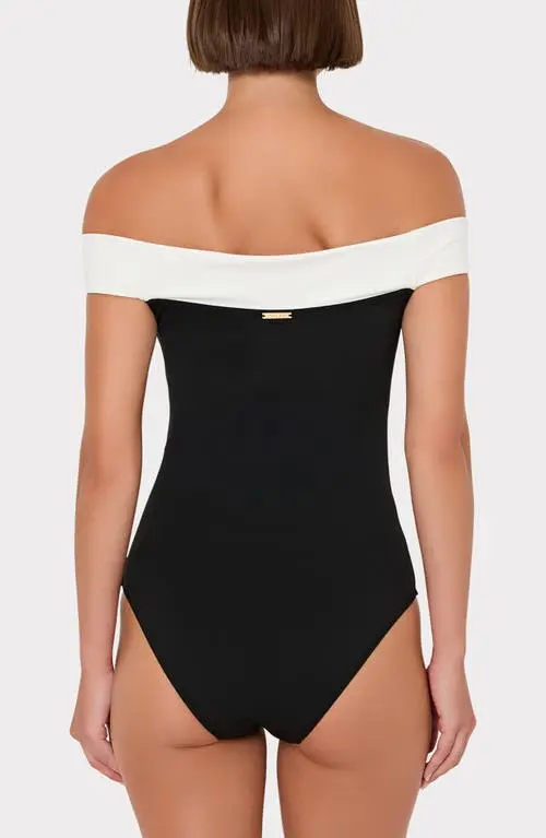MILLY Off-the-shoulder One-piece Swimsuit